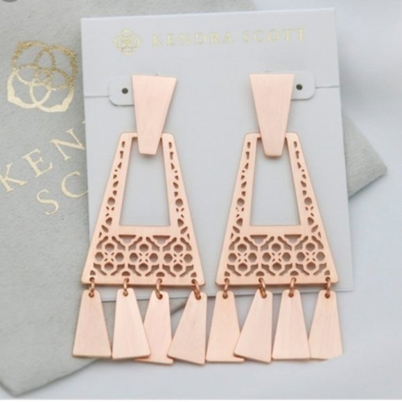 Kendra Scott | Jewelry | Kase Gold Fringe Earrings In Gold Filigree ...